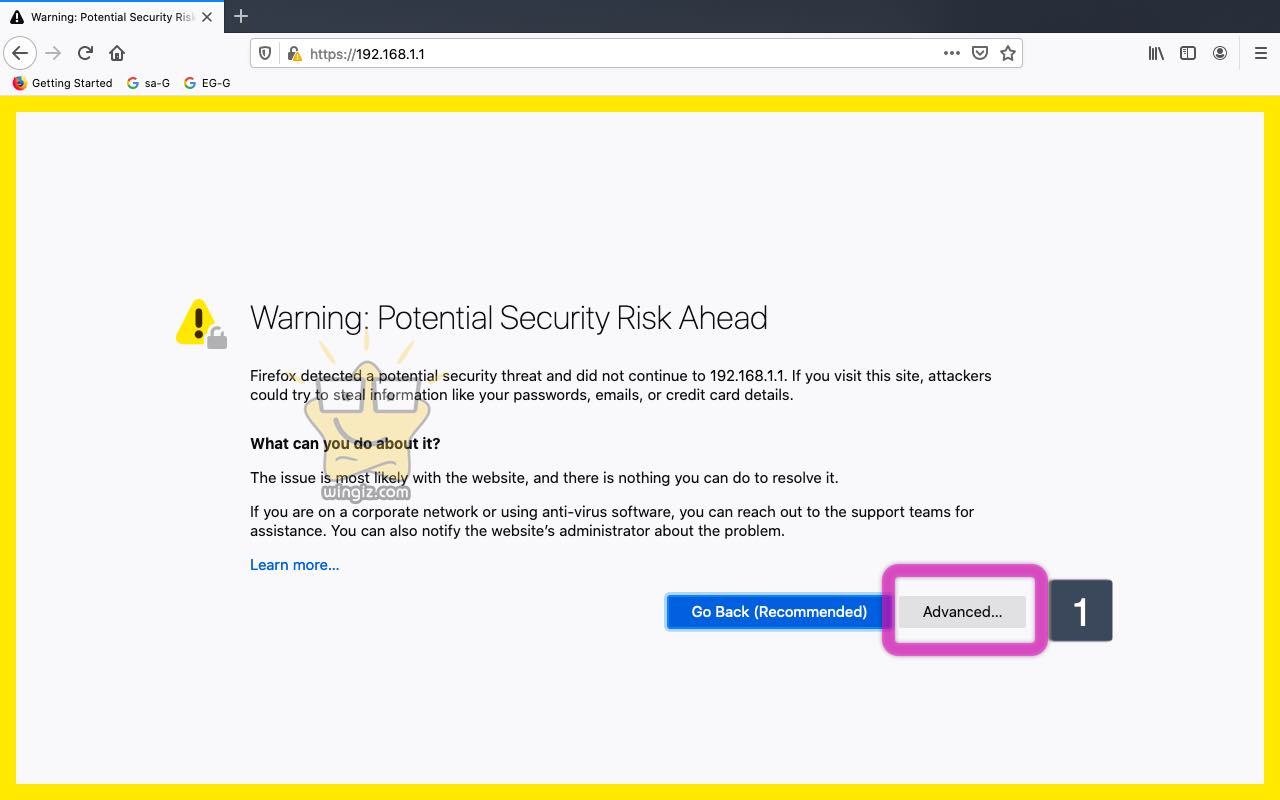 حل مشكلة خطأ Potential Security Risk Ahead حل مشكلة خطأ Potential Security Risk Ahead